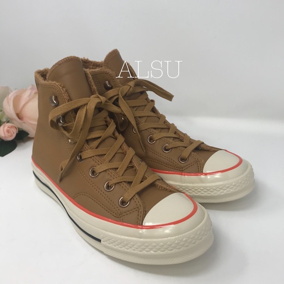 Converse | Shoes | Converse Chuck 7 Hi Leather Burnt Caramel W Authe ...